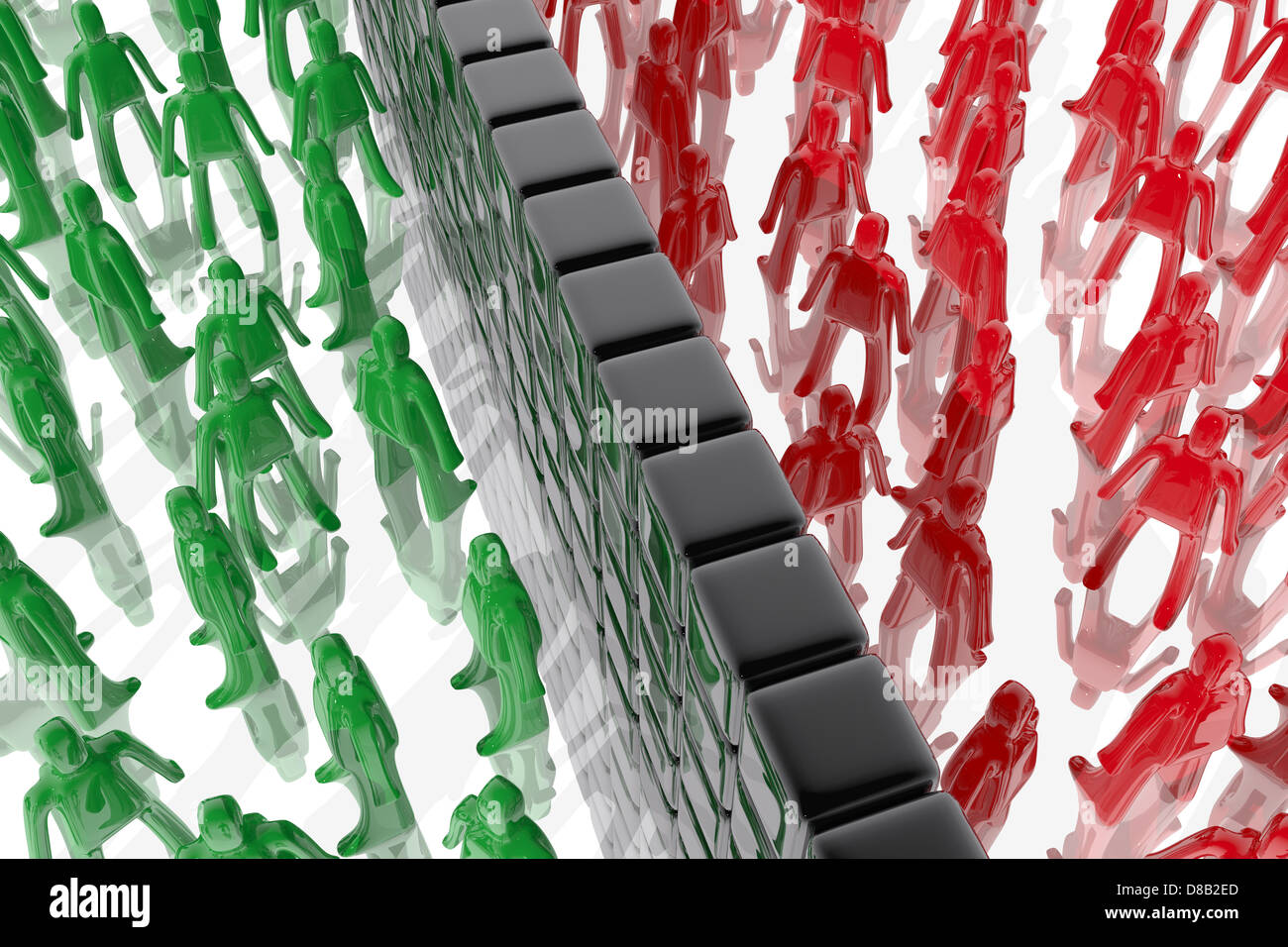 Wall between different people Stock Photo - Alamy