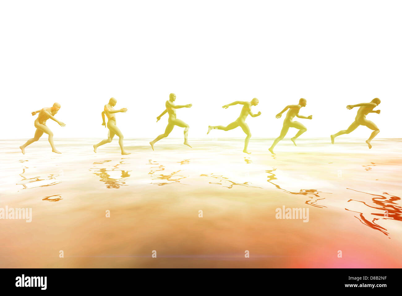 People running over the sea Stock Photo - Alamy