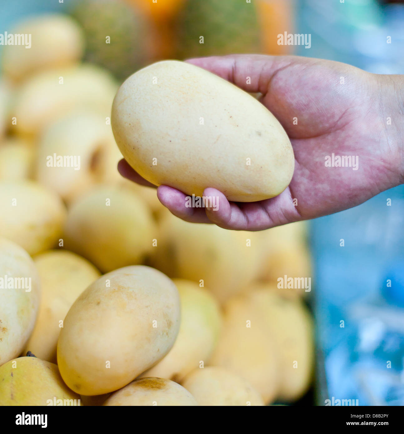 Mango fruit on asian market Stock Photo - Alamy