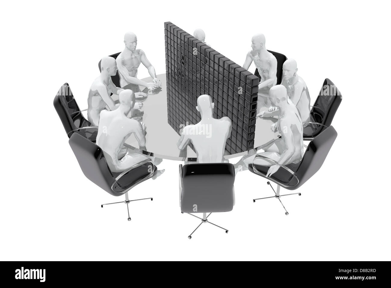 Wall in business negotiation Stock Photo - Alamy