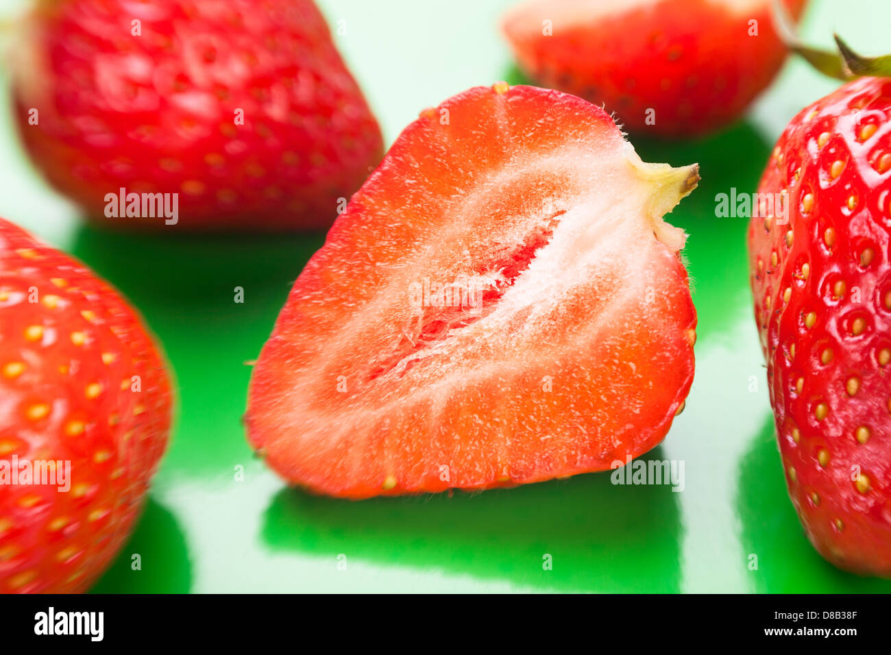 Berry strawberry on green hi-res stock photography and images - Alamy
