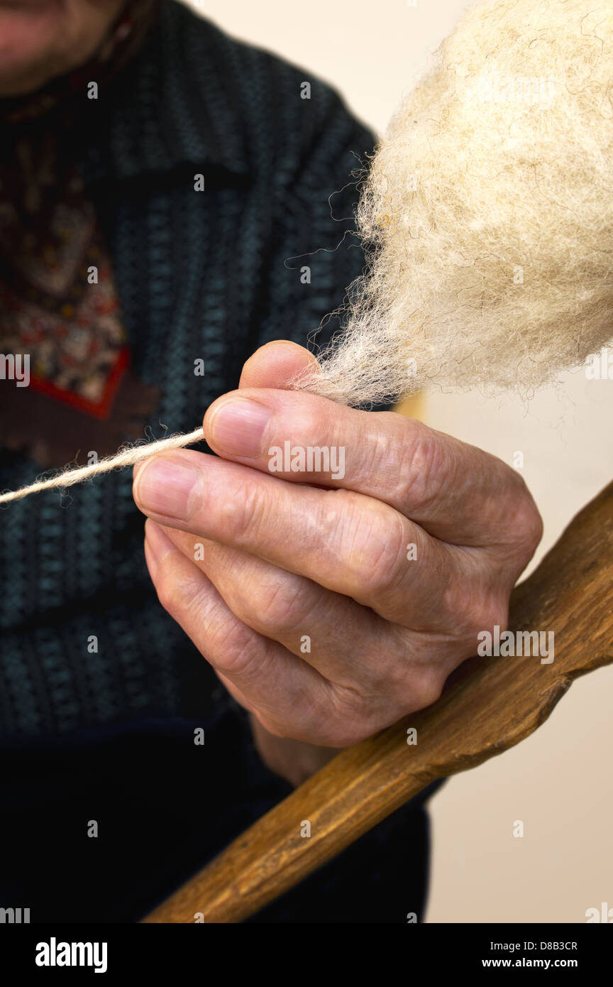 Wool spinning hi-res stock photography and images - Alamy