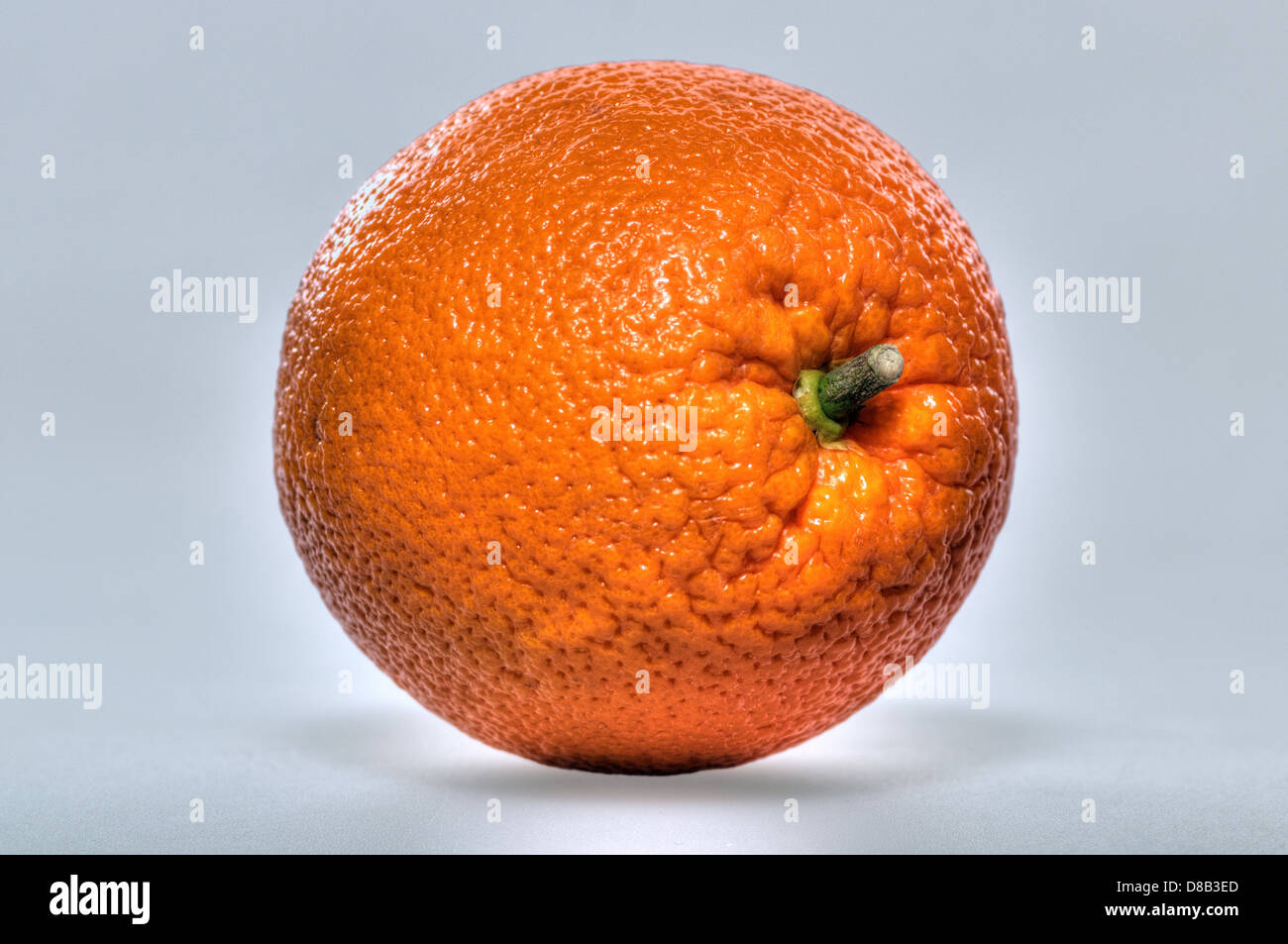 One full orange only Isolated on a light background Close-up Studio ...