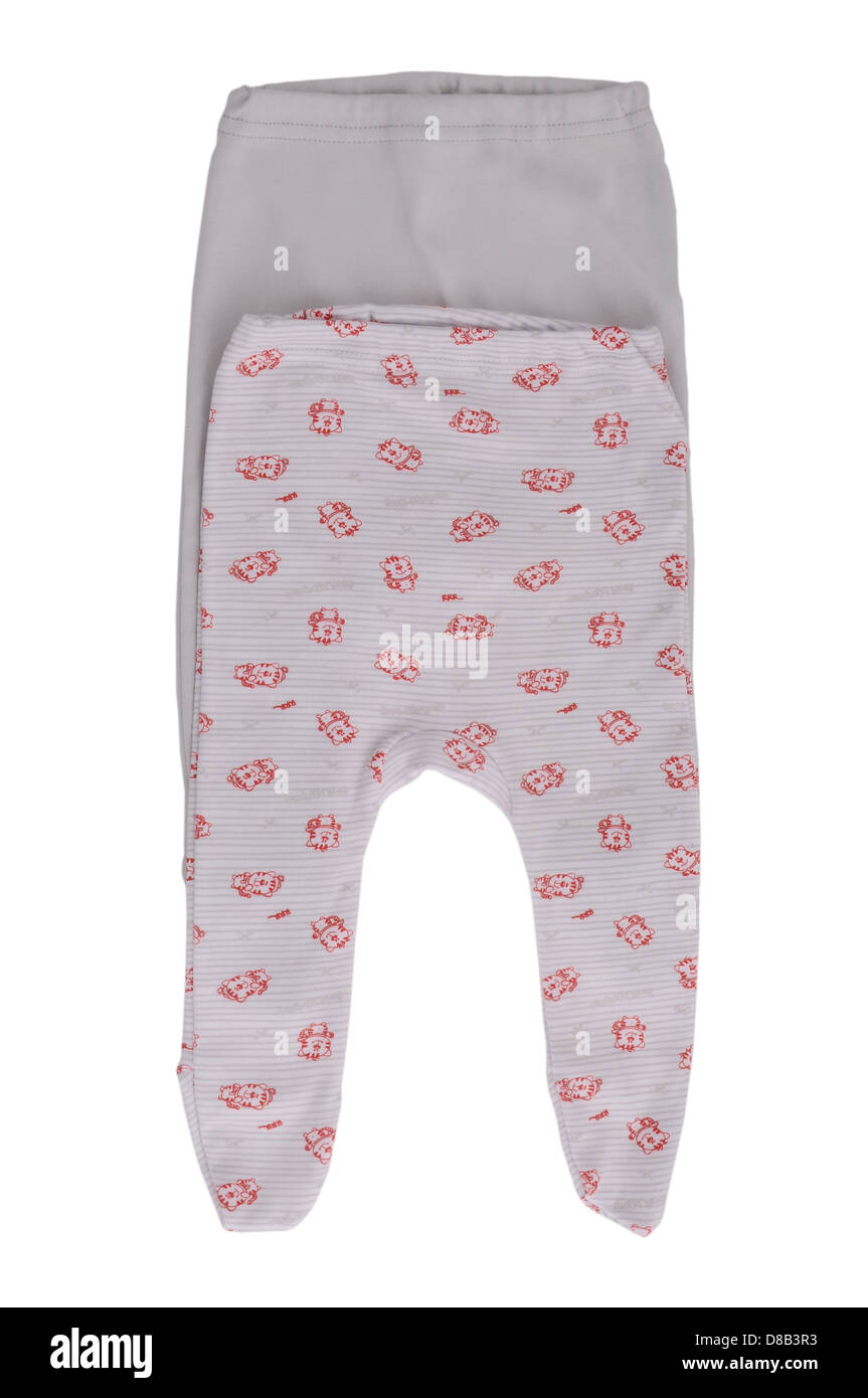 babys pants on over the white background Stock Photo - Alamy