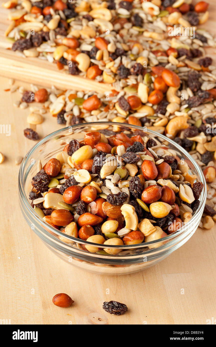 All Natural Homemade Trail Mix ready to eat Stock Photo - Alamy