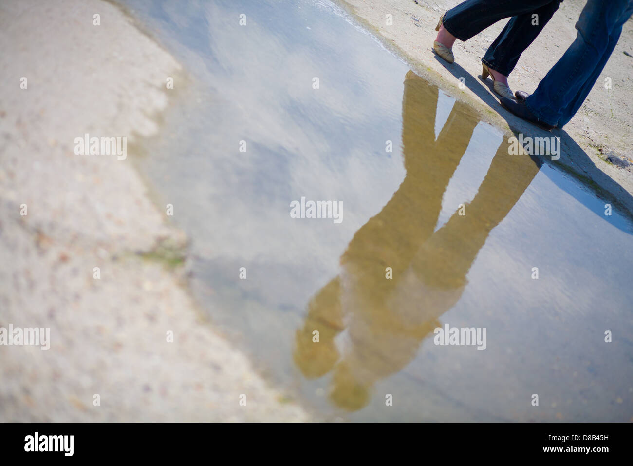 Blue sky rain puddle hi-res stock photography and images - Alamy