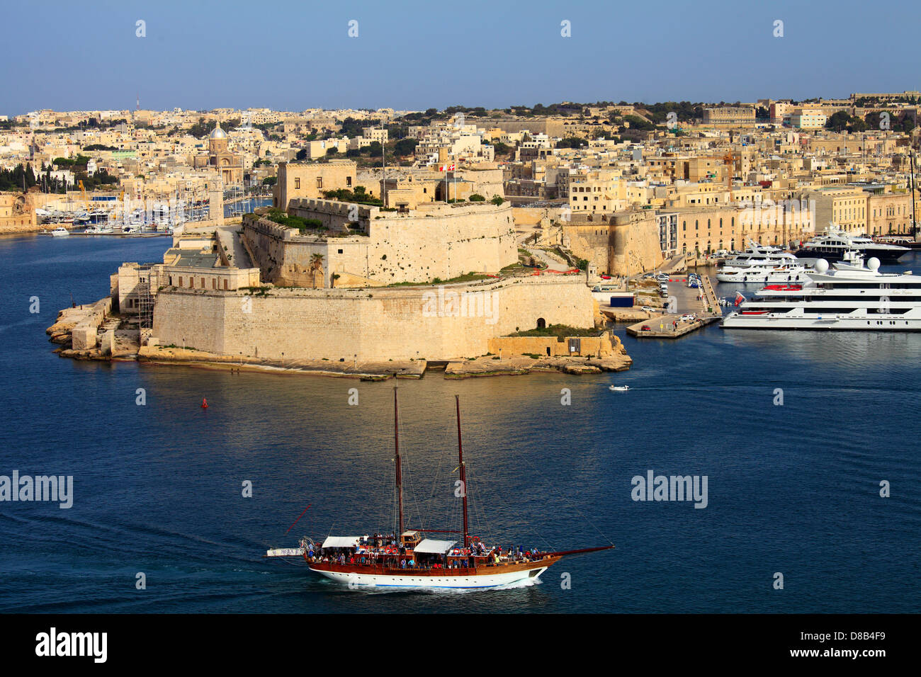 Grand harbour malta fort st angelo hi-res stock photography and images ...