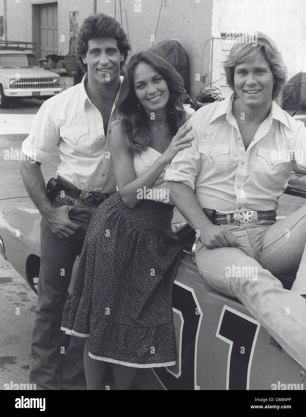 CATHERINE BACH with John Schneider and Tom Wopat.The Dukes of Hazzard show.(Credit Image ...