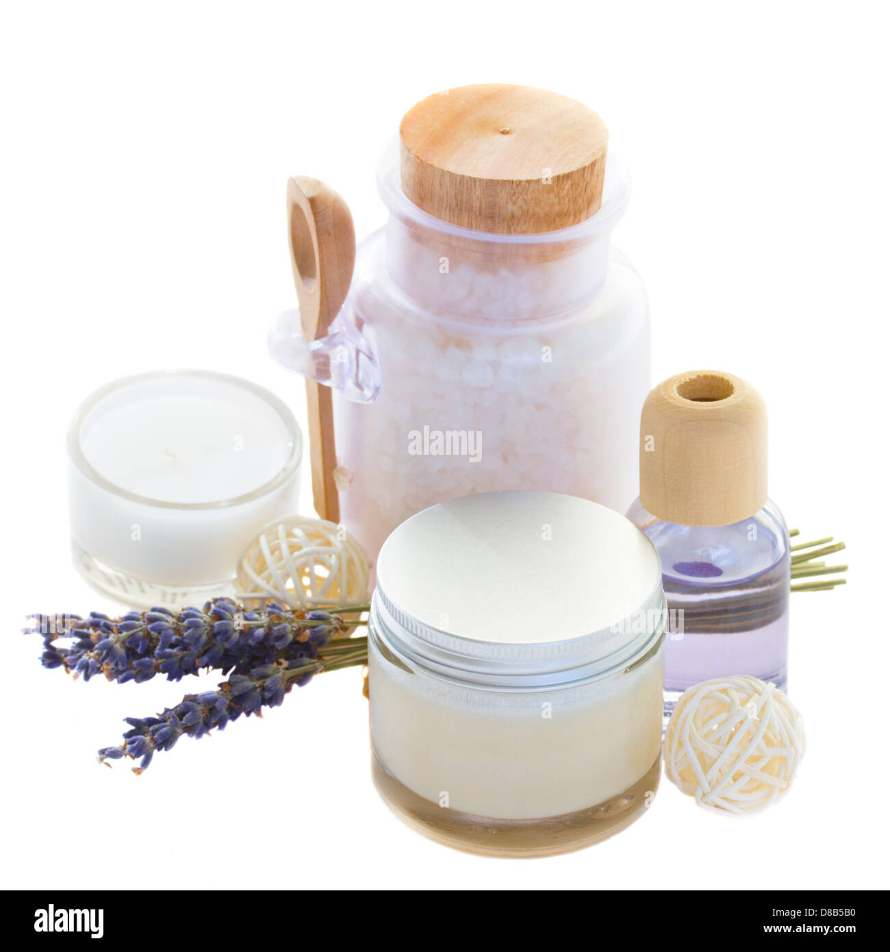 Scented candle lavender Cut Out Stock Images & Pictures - Alamy