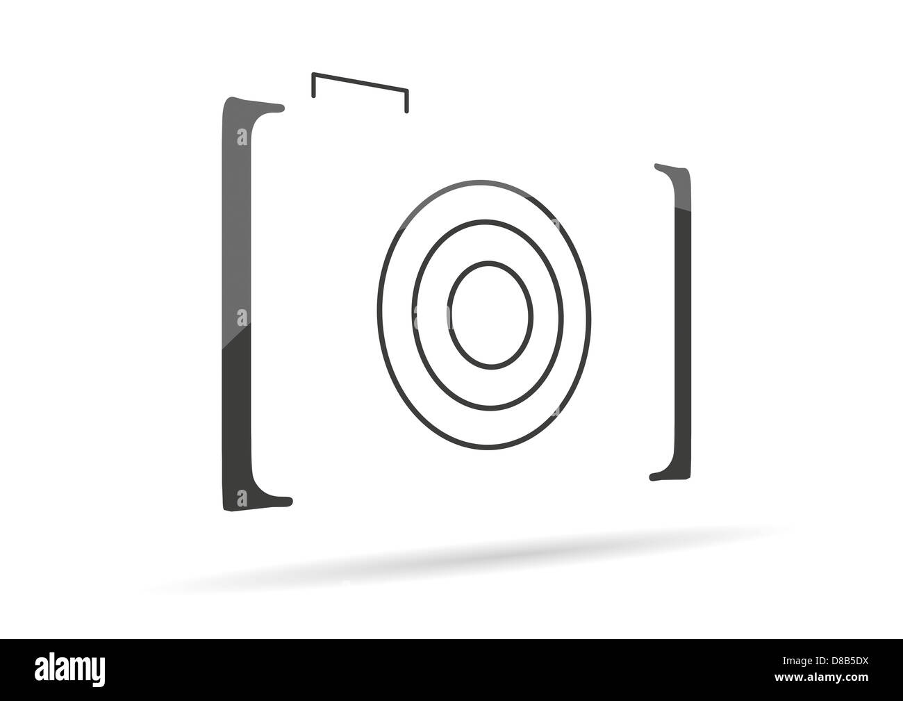 Camera vector icon in perspective Stock Photo - Alamy