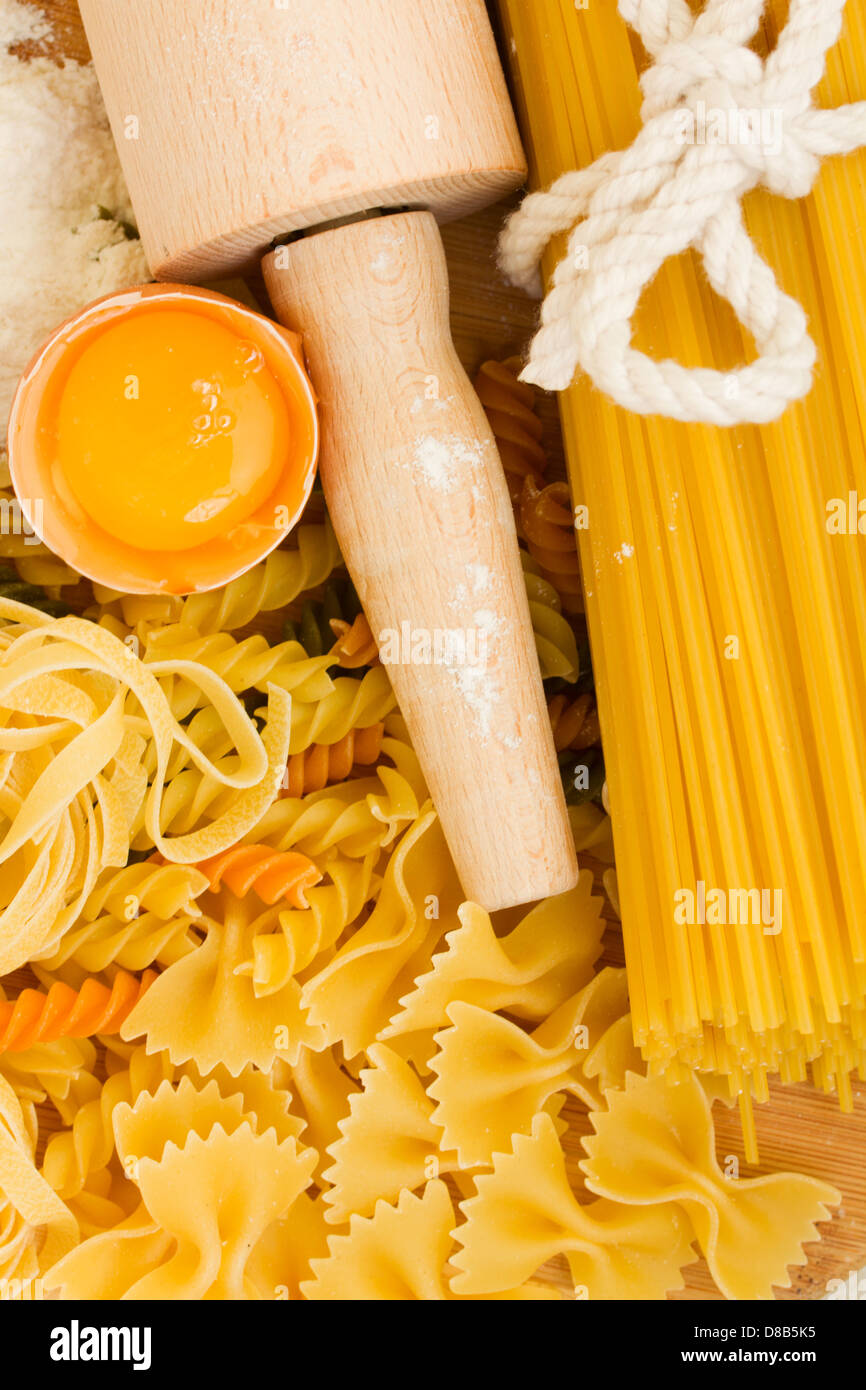 Ingredients for making pasta Stock Photo - Alamy