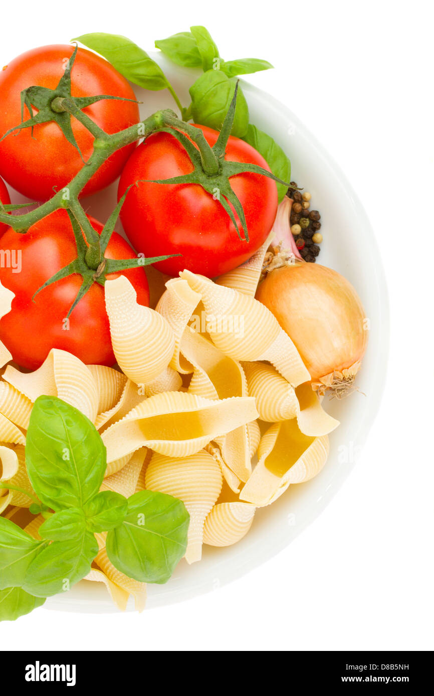 raw italian pasta in plate Stock Photo - Alamy