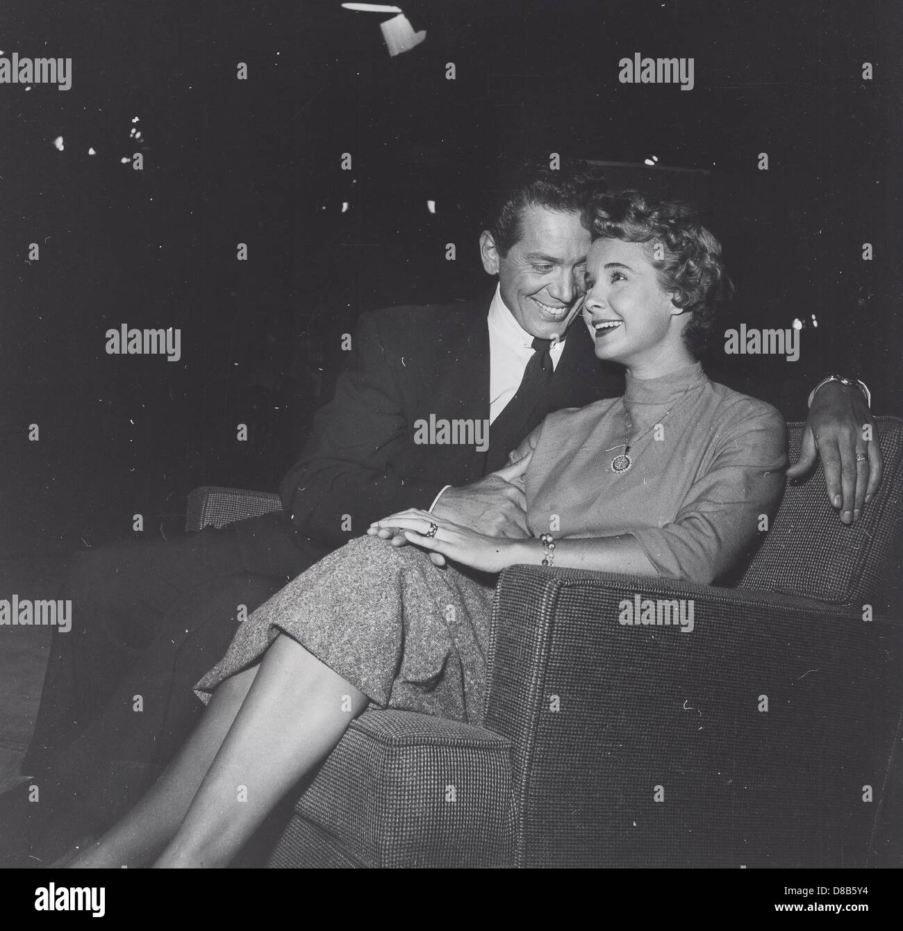 MONA FREEMAN with John Conte at rehearsals of Fear Strikes Out on ...