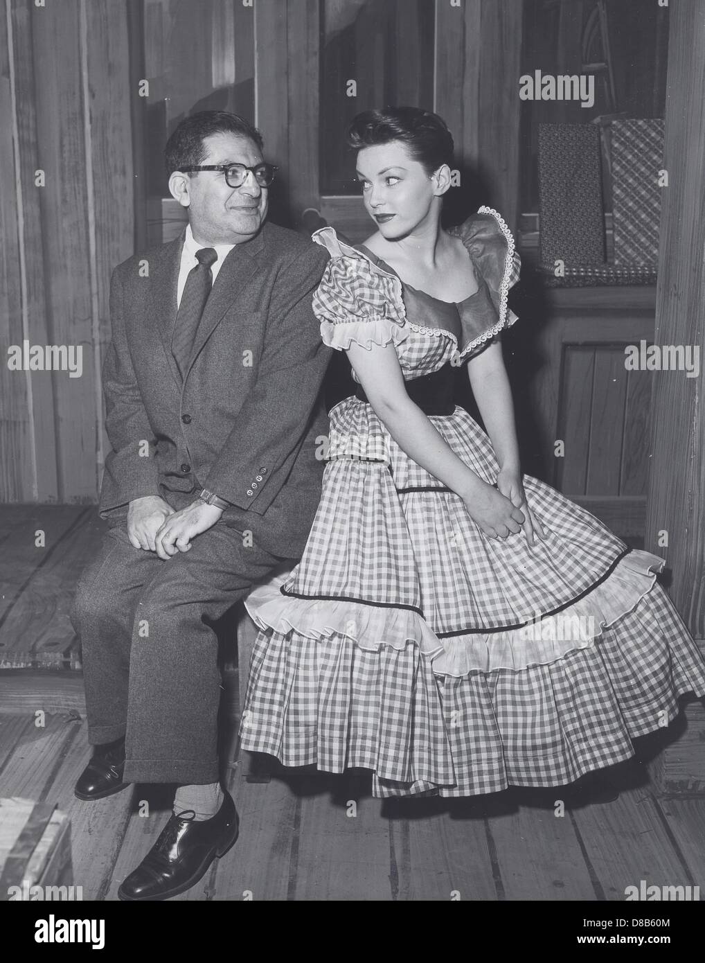 PEGGY KING with columnist Sidney Skolsky.Supplied by Photos, inc ...
