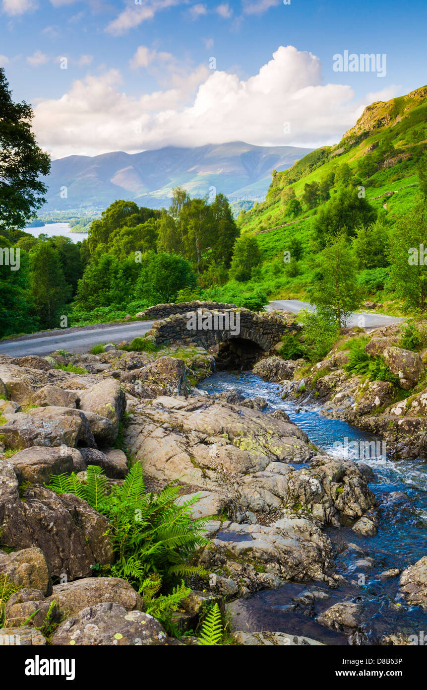 Ashness Bridge on Ashness Fell in the Lake District near Keswick ...