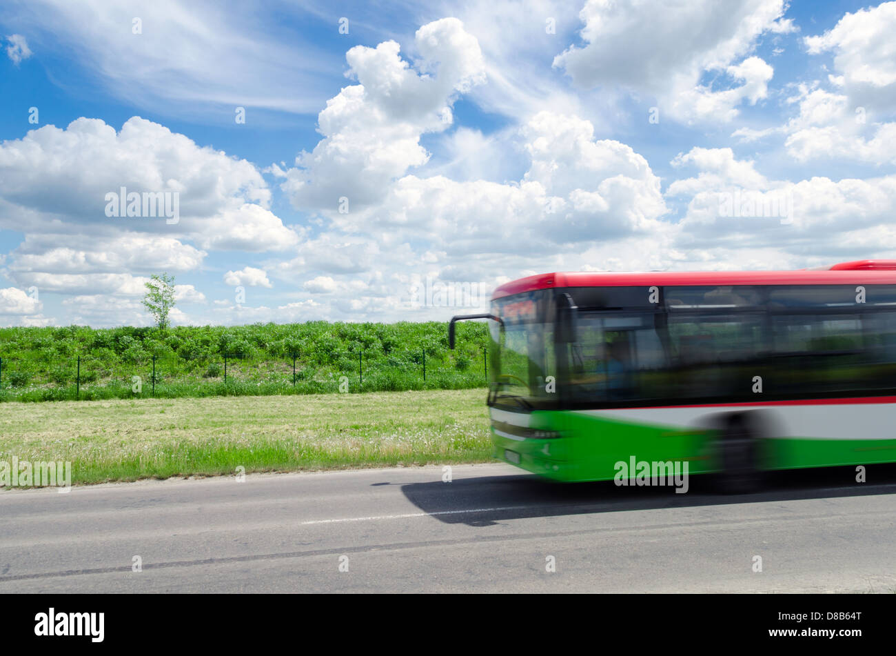 eco-friendly city bus Stock Photo - Alamy