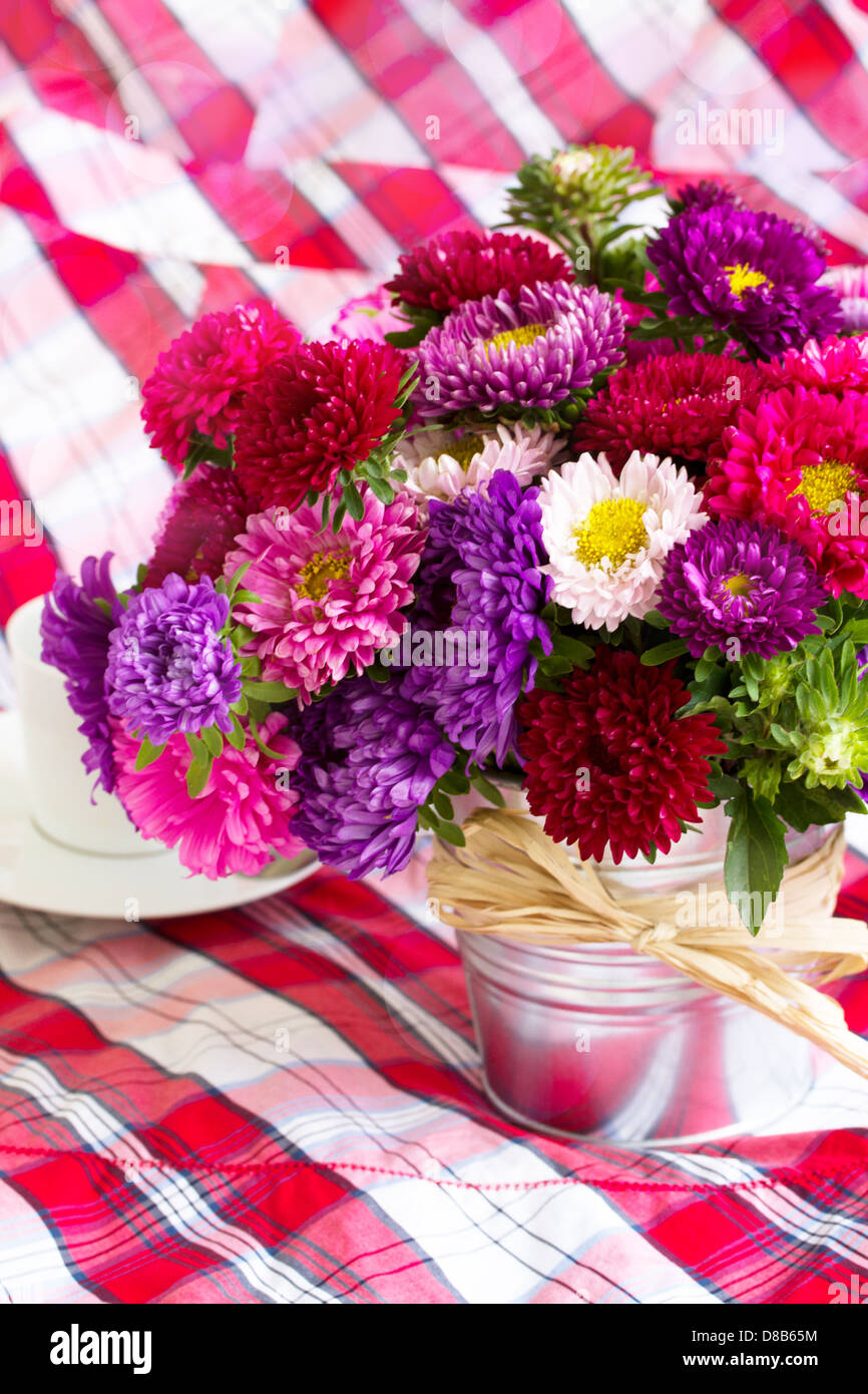 aster flowers bouquet Stock Photo - Alamy