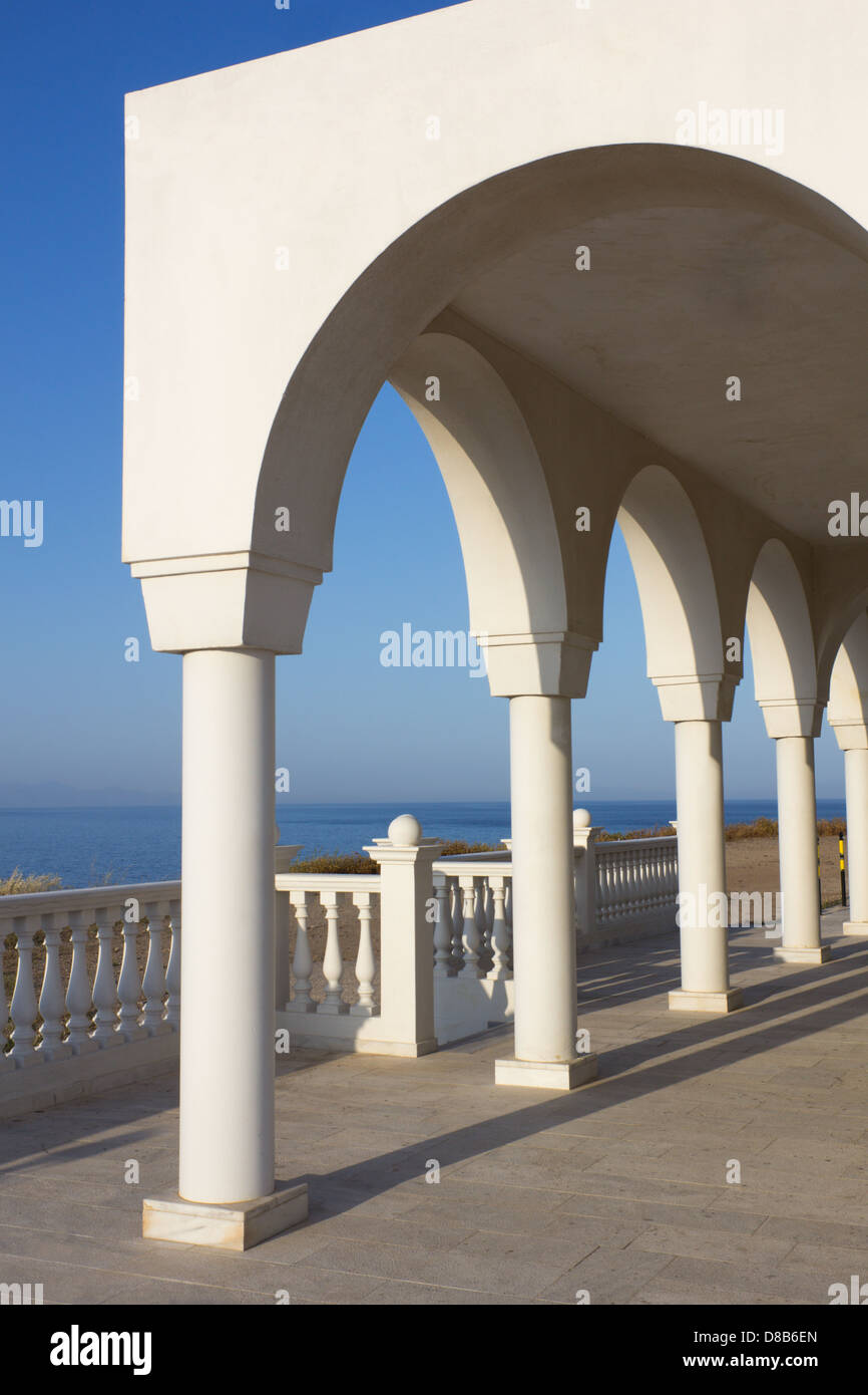 Balcony over Aegean Sea Stock Photo - Alamy