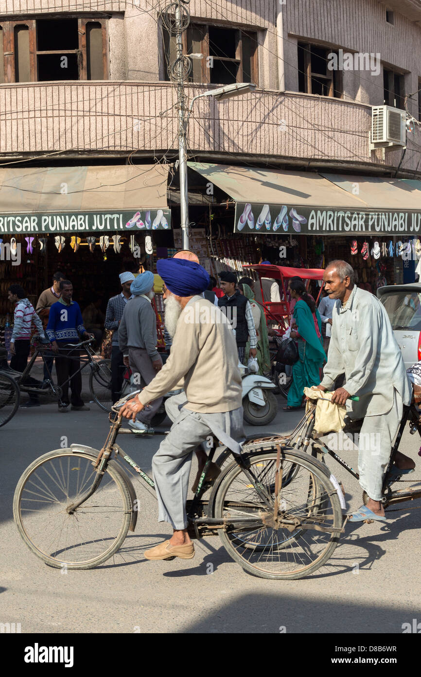India, Punjab, Amritsar typical street scene near Golden Temple Stock ... India, Punjab, Amritsar typical street scene near Golden Temple Stock ...