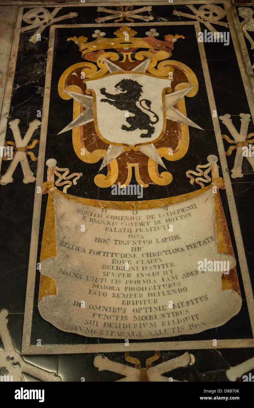 Marble floor in Church in Malta Stock Photo - Alamy