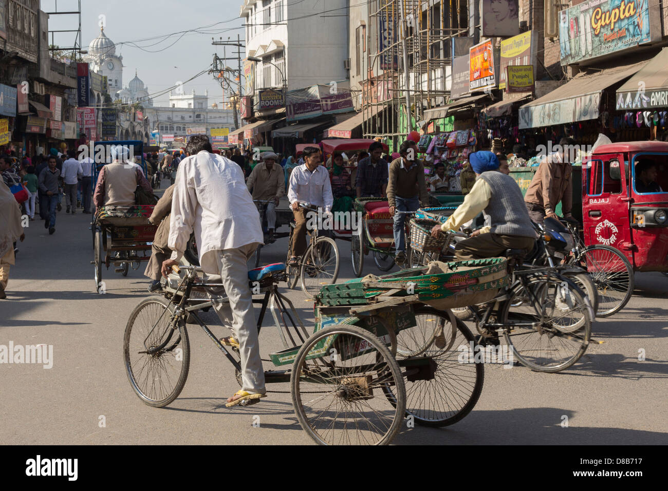 India, Punjab, Amritsar typical street scene near Golden Temple Stock ... India, Punjab, Amritsar typical street scene near Golden Temple Stock ...