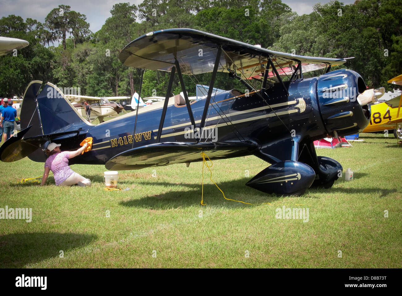 The owner of this beautiful Waco Classic Aircraft Ymf-F5C at Sun N Fun ...