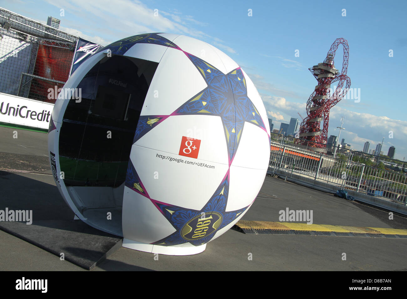 London, UK. 23rd May 2013. UEFA Champions Festival. A large football ...