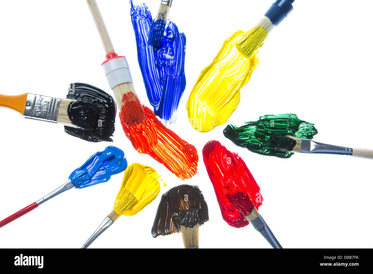 Colors, paintbrushes, painting Stock Photo - Alamy