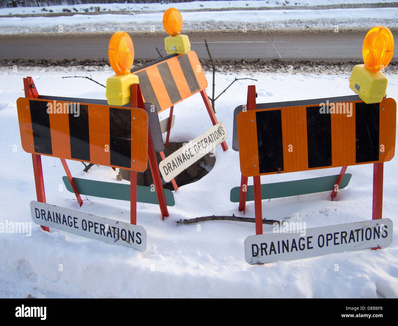 Orange Construction Signs High Resolution Stock Photography and Images ...
