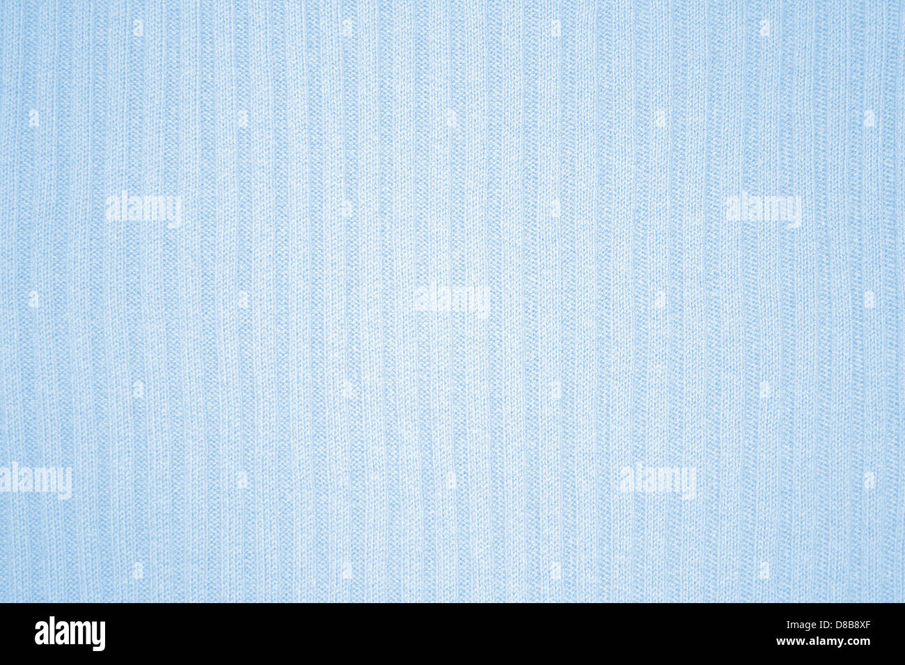 This image shows a close-up of a baby blue ribbed knit fabric. The soft ...