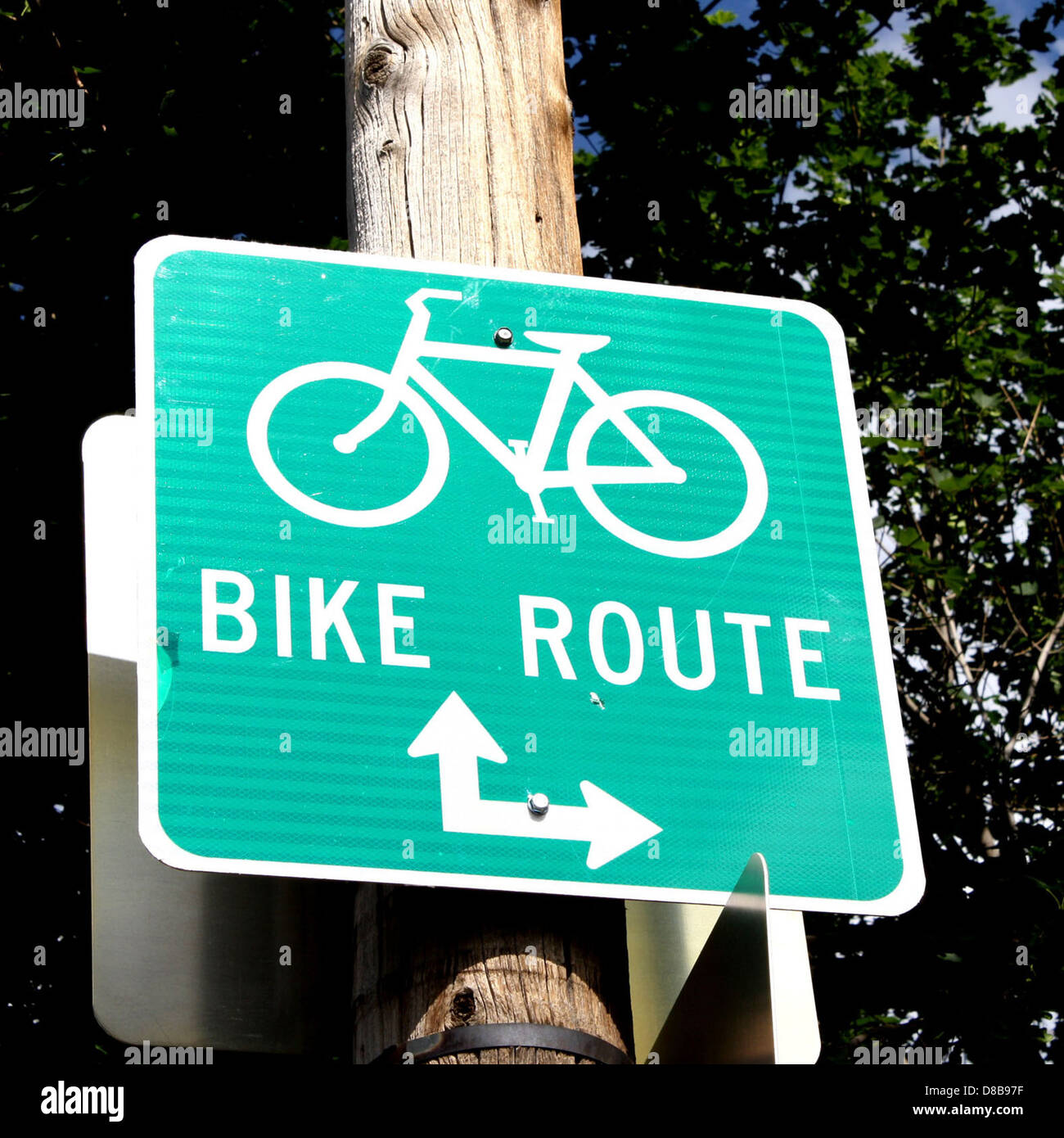 bike route sign Stock Photo - Alamy