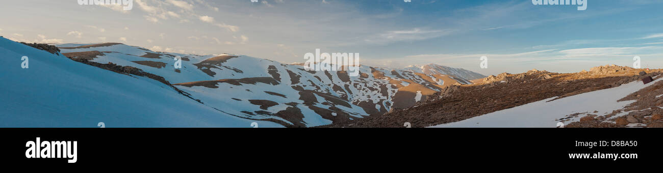 Israel. A Panoramic view of Mt. Hermon, on the border with Syria and ...