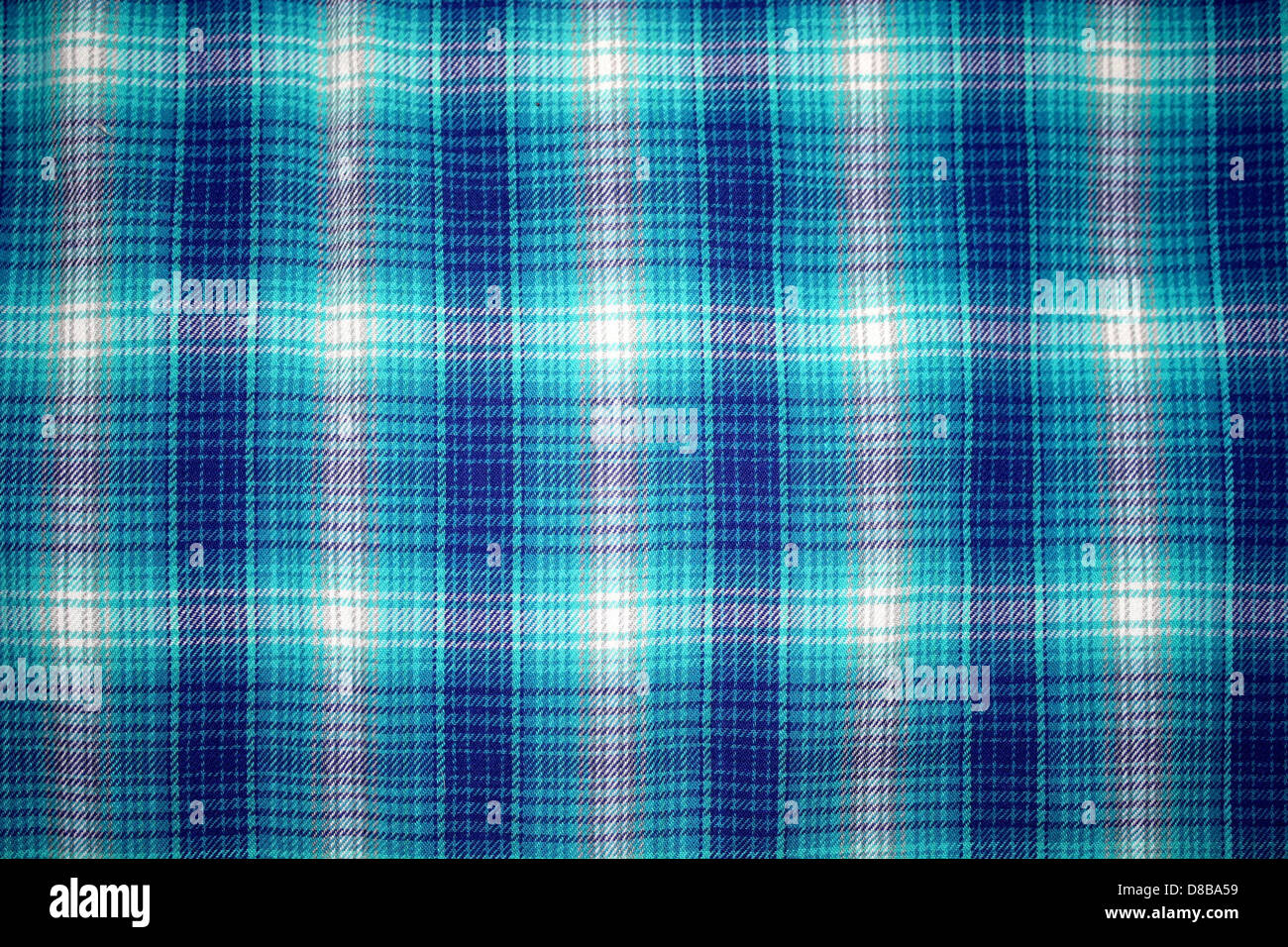 blue plaid fabric texture Stock Photo - Alamy