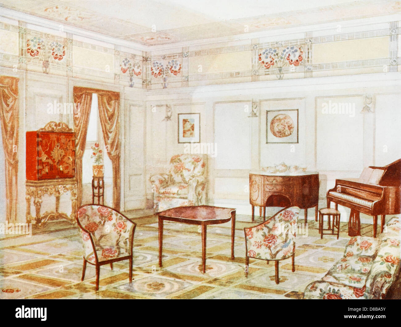 A WHITE DRAWING ROOM Stock Photo - Alamy