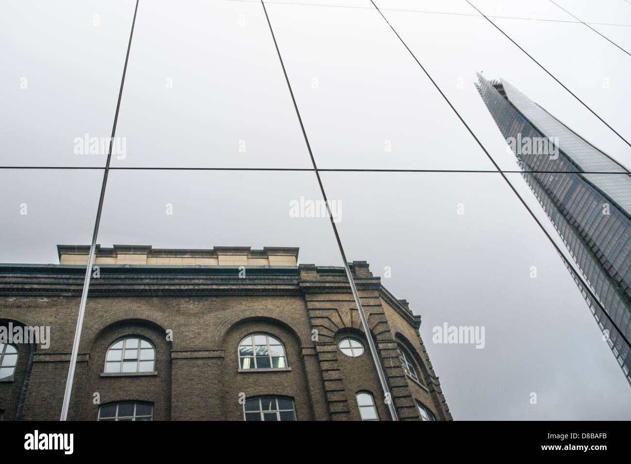 Reflection of building including the shard london Stock Photo - Alamy