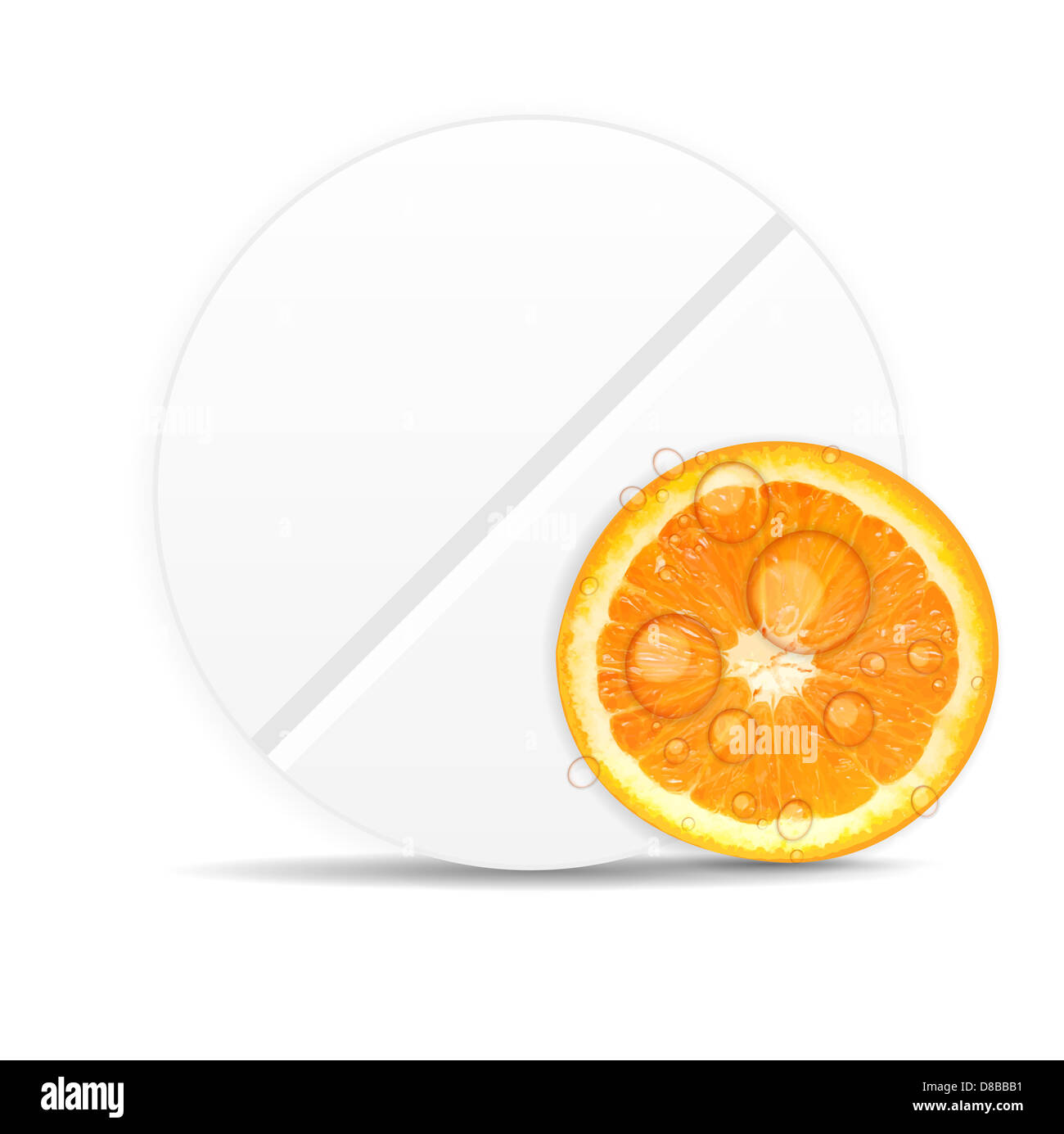 Orange pill icon.Environment background vector illustration Stock Photo ...