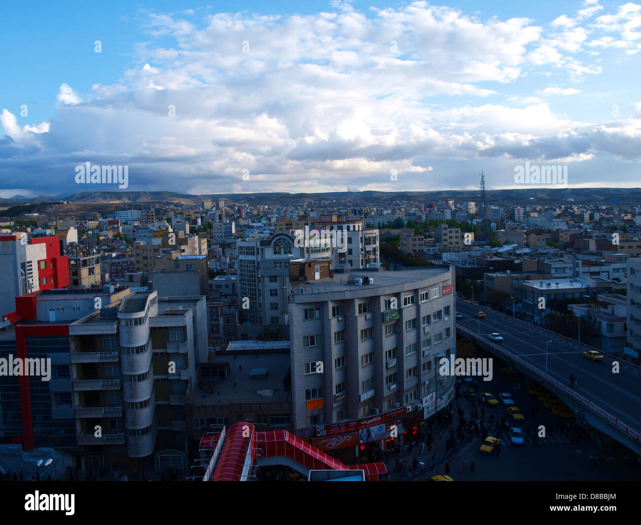 TABRIZ, IRAN - May 2: Tabriz city bird's eyes view in the afternoon on ...