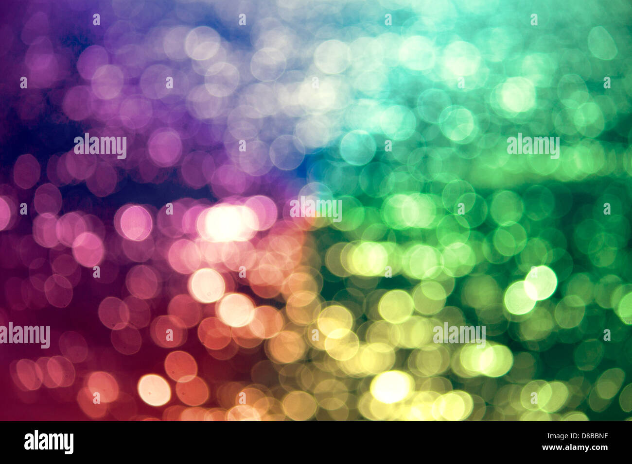 Rainbow-colored bokeh sparkles on surface of Flathead Lake, Montana ...