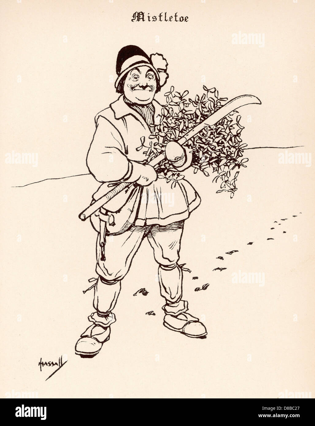 Mistletoe Gathering 1927 Stock Photo - Alamy