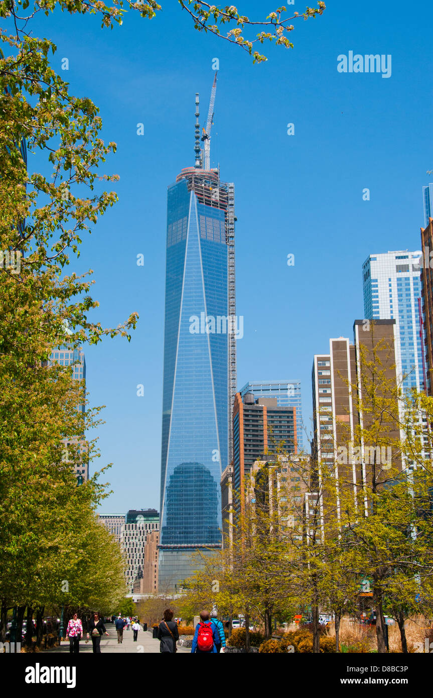 The Freedom tower construction Stock Photo - Alamy