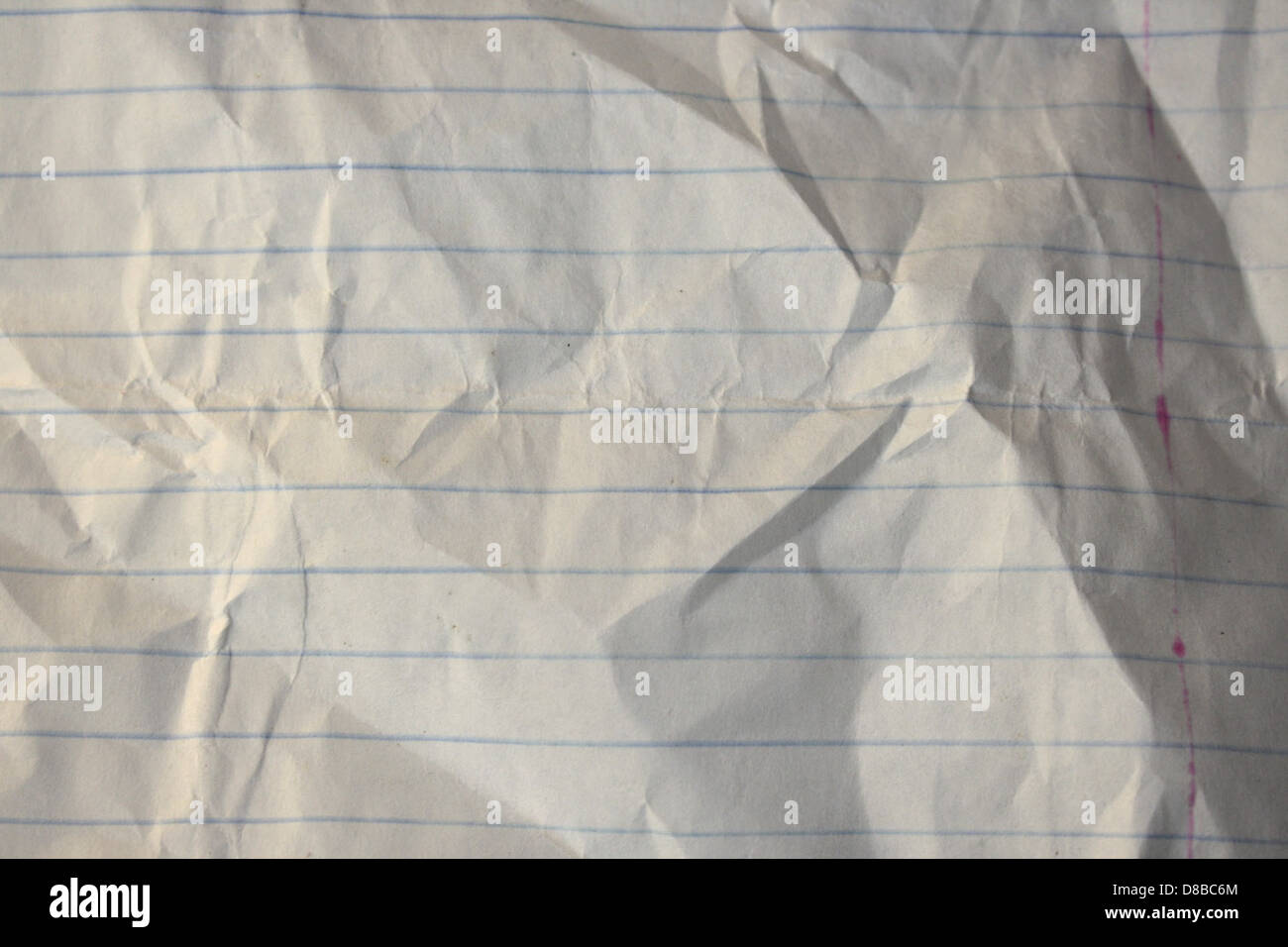 crumpled notebook paper texture Stock Photo - Alamy