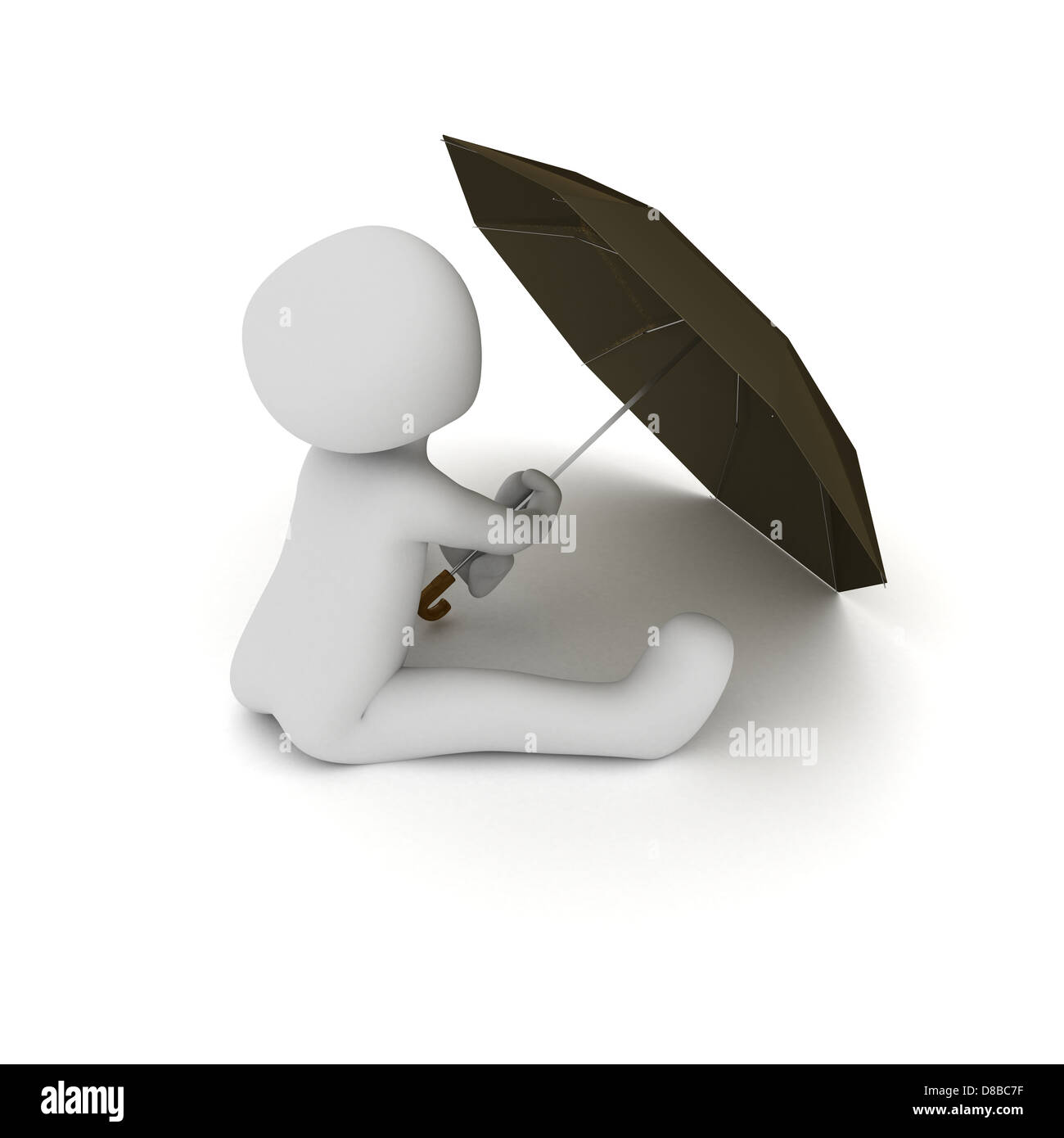 Child in rain umbrella Cut Out Stock Images & Pictures - Alamy
