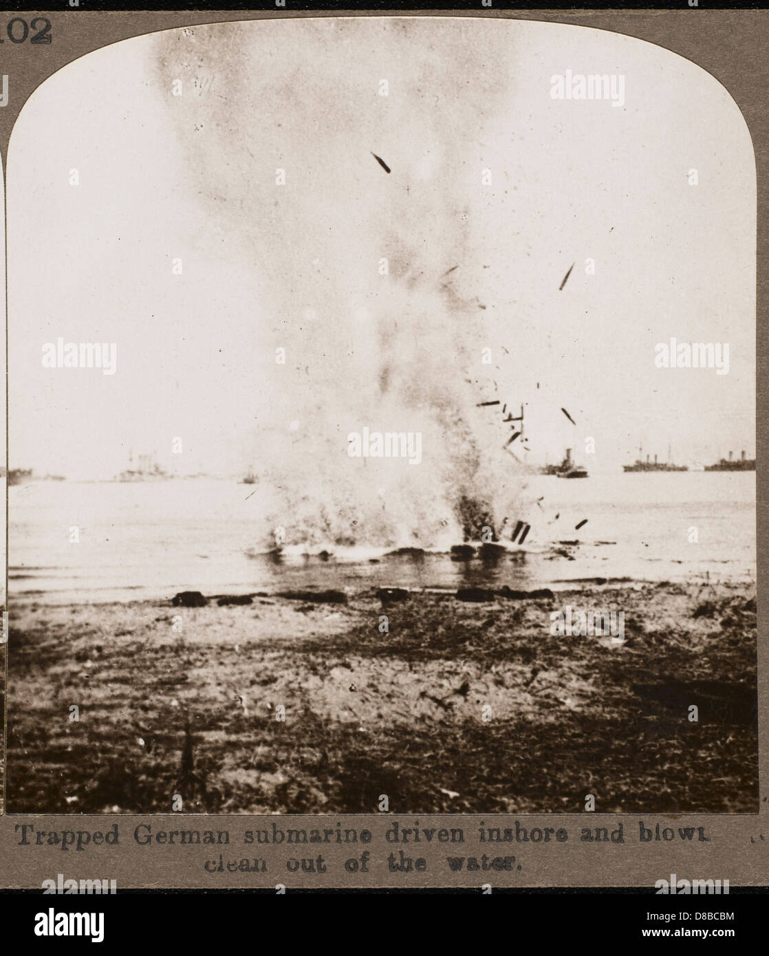 GERMAN SUB EXPLODED Stock Photo - Alamy