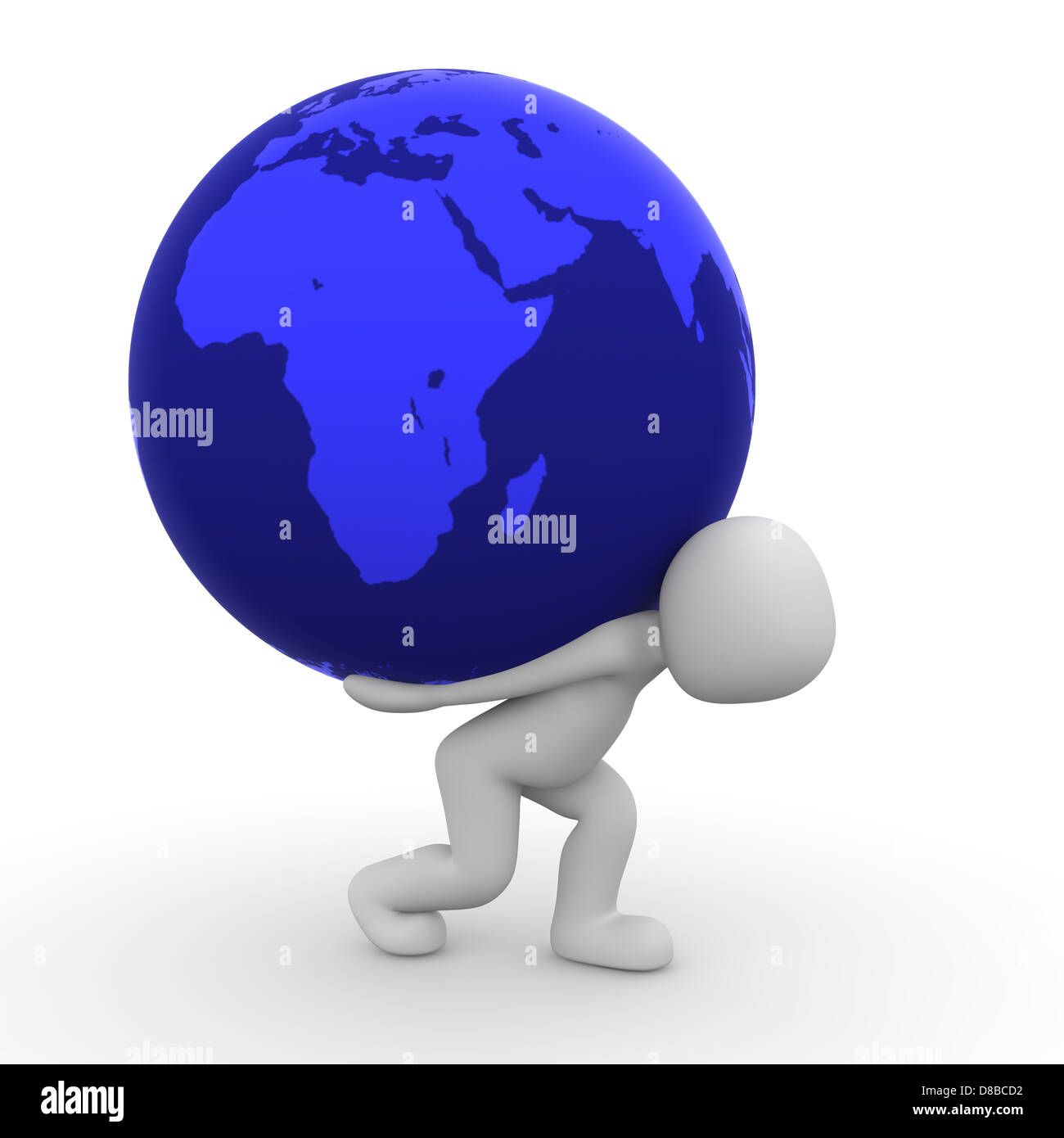 The world with all its load is lies on our back Stock Photo - Alamy