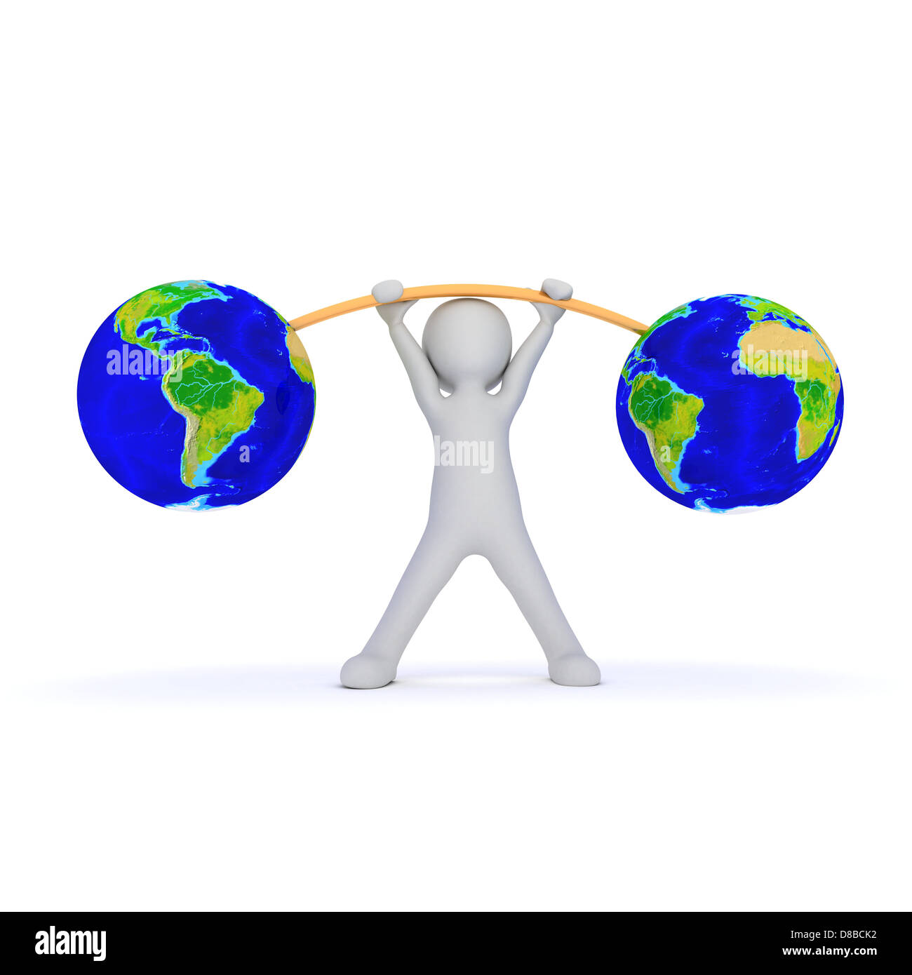a 3d character fights against the gravity Stock Photo - Alamy