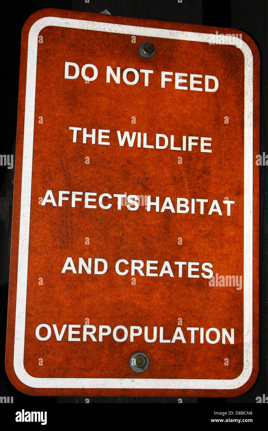 Wildlife interference sign hi-res stock photography and images - Alamy