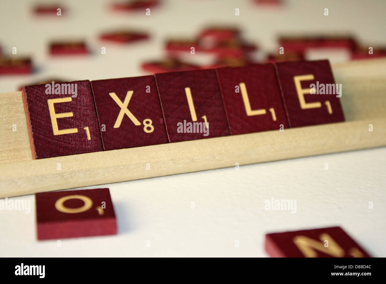 A representation of exile, symbolizing the forced removal or separation ...