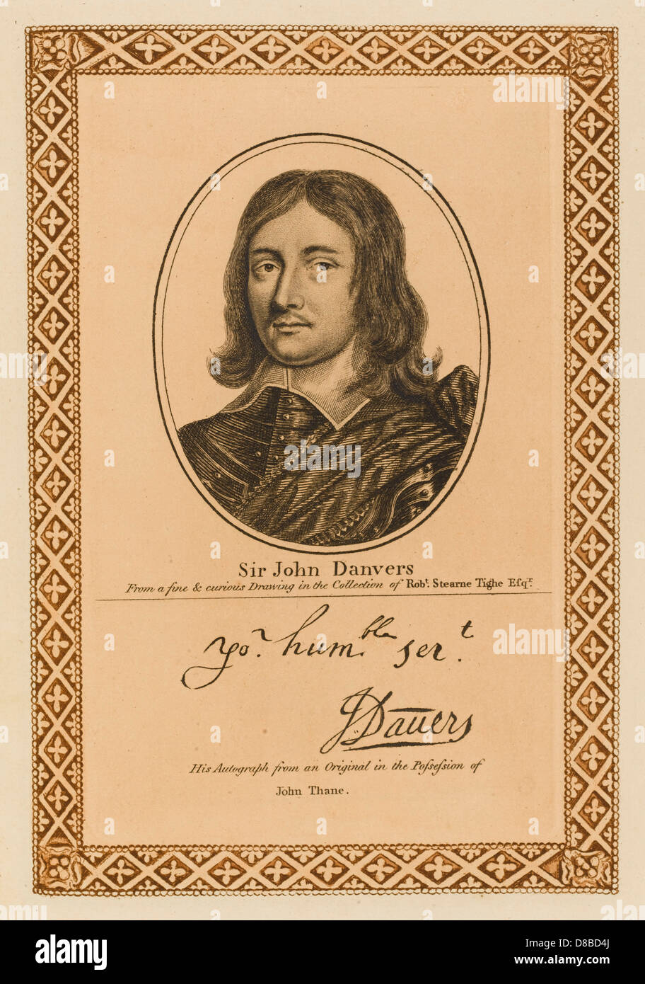 SIR JOHN DANVERS Stock Photo - Alamy