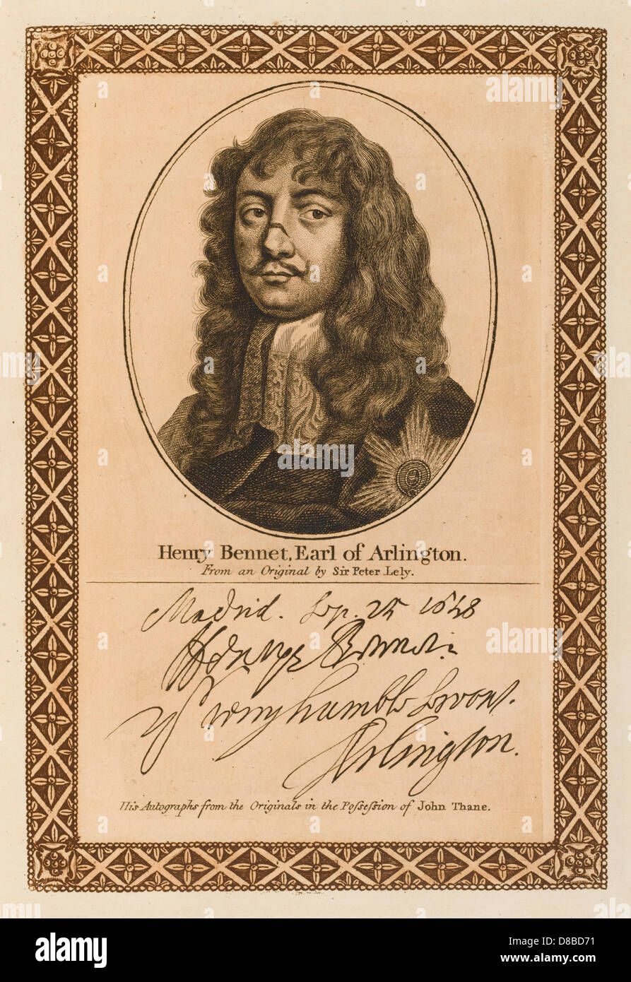 HENRY EARL ARLINGTON Stock Photo - Alamy