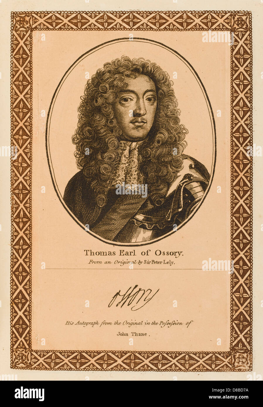 THOMAS EARL OF OSSORY Stock Photo - Alamy